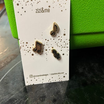 Cute Tiny Gold Plated Mini Musical Notes Set of 3. Adorable Music Lover ...