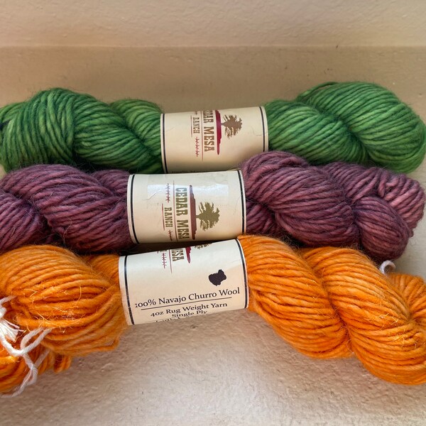 RUG ACID DYED- Navajo Churro Weaving Yarn- Rug Weight (400 Ypp ...