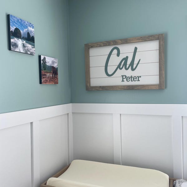 Nursery Wall Decor, Custom Nursery Name Sign, Above Crib Custom Baby ...