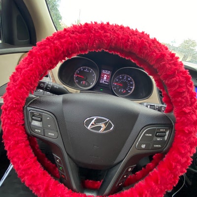 Minky Fuzzy Soft Red Rosebud Swirls Steering Wheel Cover - Etsy