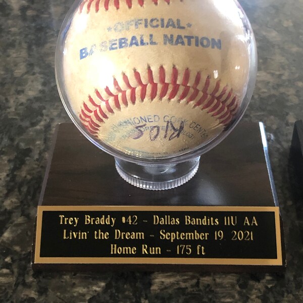 Baseball Home Run Trophy Ball Holder Protective Display Case-free ...
