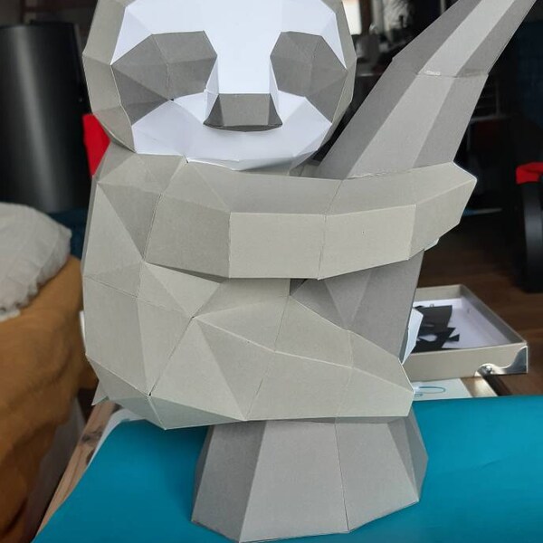 Sloth Paper Model,papercraft , DIY , Low Poly , PDF Papercraft , Sloth Model , Sloth Low Poly ...