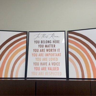 In This Room Sign, Diversity Rainbow Poster, Diversity Classroom ...