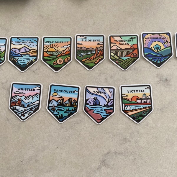 Canada National Park & District Stickers - Etsy