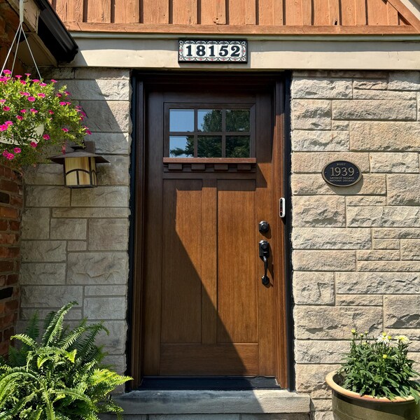 House Numbers Address Tiles Framed Set Custom Address Tiles Sign Hand ...