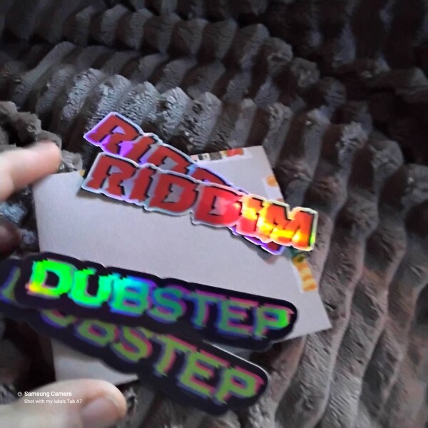 HOLOGRAPHIC Dubstep Sticker, Rave Sticker, EDM Sticker!! - Etsy