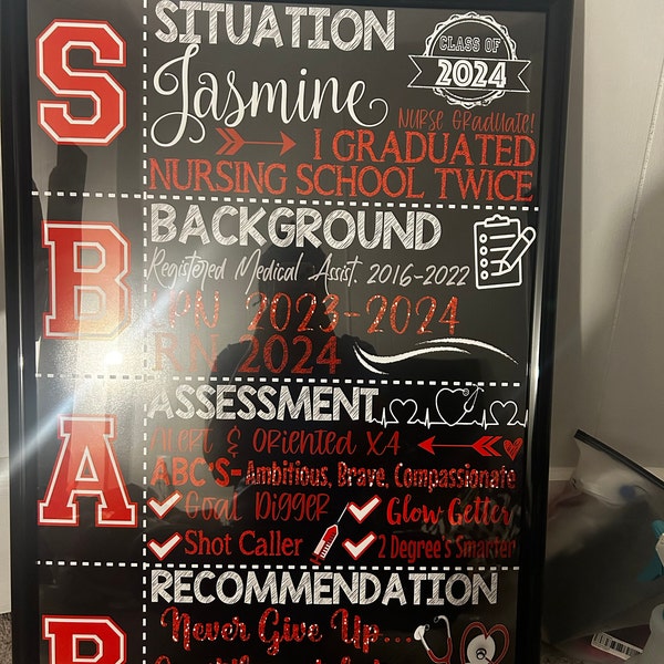 SBAR Sign for Nursing Student Gifts and Graduation Decor, Nurse ...