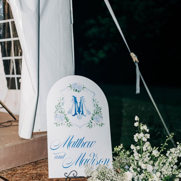 Wedding Crest Acrylic Welcome Sign, 36 Inches Tall, 1/8" Acrylic With ...