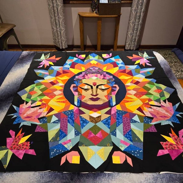 FPP - Let Go and Flow - Buddha Quilt - Foundation Paper Piece Pattern ...