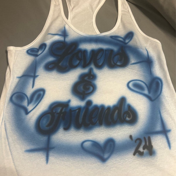 Airbrush T Shirt Script Hearts Name - Etsy