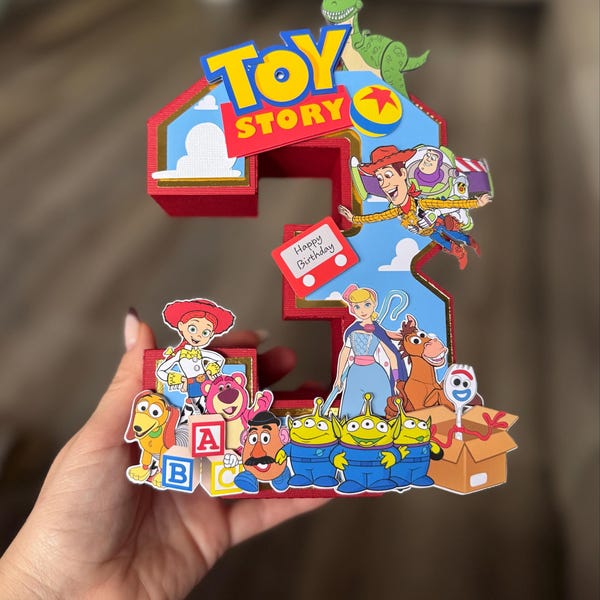 Toy Story Theme 3D Letters or Numbers | Toy Story Theme | Woody Buzz ...