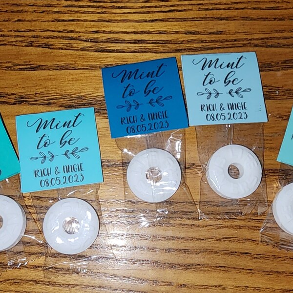 Editable Wedding Mint Favors, Mint to Be, Custom Mints, Black and White ...