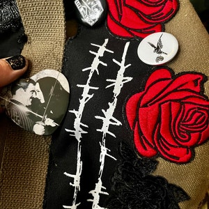 Barbed Wire Strip Patch Screen Printed Patch Punk Hardcore - Etsy