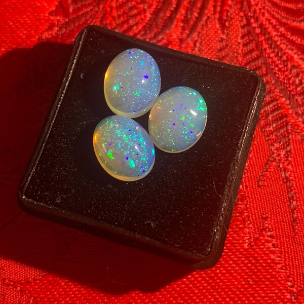 Round Opal Cabochons, AAA +++ Top Natural Ethiopian Opal Round Cabochon, Ethiopian Opal, Welo ...
