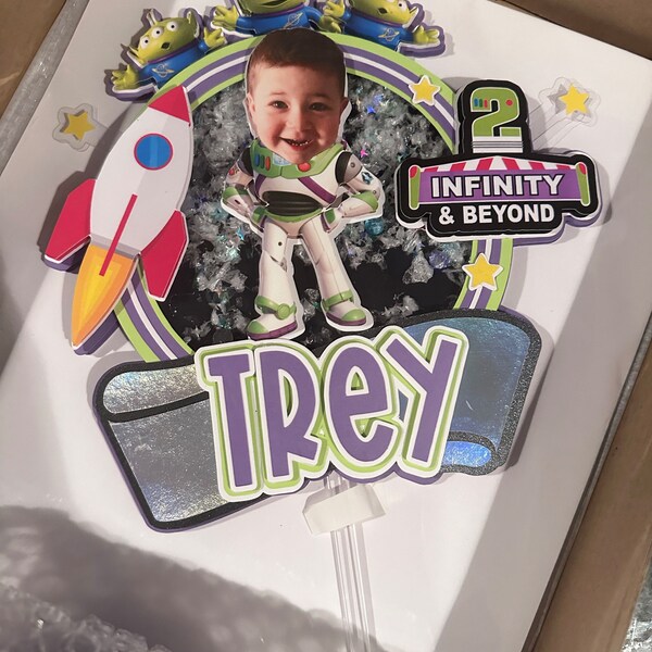 Buzz Cake Topper, Buzz Light Year Cake Topper, Two Infinity and Beyond ...
