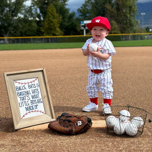 Baby Baseball Outfit Embroidered Baseball Jersey for Kids Smash Outfit ...
