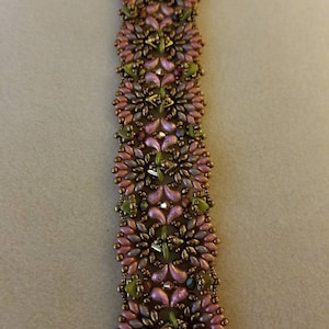 Ostrich beading Tutorial Swarovski Kheops Par Puca Superduo Zoliduo ...