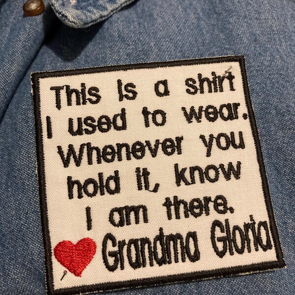 Memory Patch, Bear, Embroidered, Personalized, Sew-on - Etsy