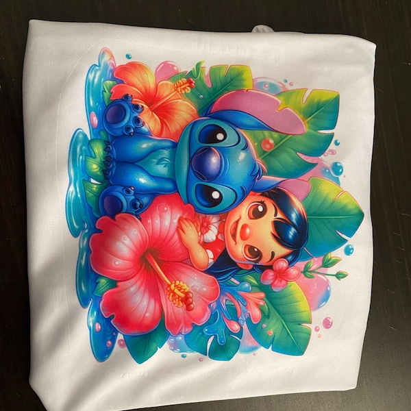 Lilo Stitch Summer Vibes Watercolor Splash Png, Stitch Floral Png ...