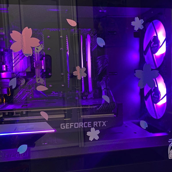 Sakura Flower Holographic Vinyl, Cherry Blossom Vinyl Decal, Sakura ...