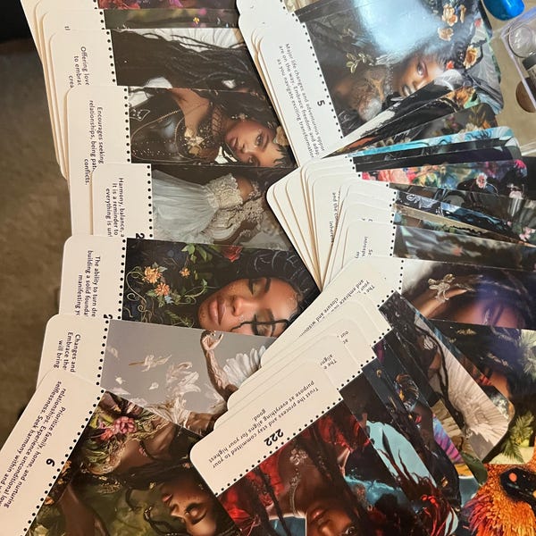 Tea Leaf Oracle Card Deck With Guidebook 51 Tarot-sized Cards African ...