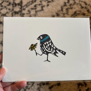 Love U Linocut-cute Small Block Print - Etsy