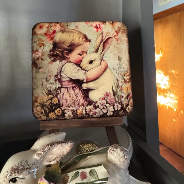 Spring Birdhouse Mini Wood Sign With Easel, Colorful Mini Art, Wood ...