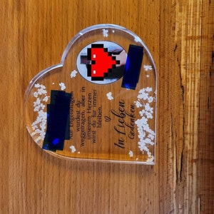 Personalized Photo Memorial Heart Acrylic Plaque, in Loving Memory ...