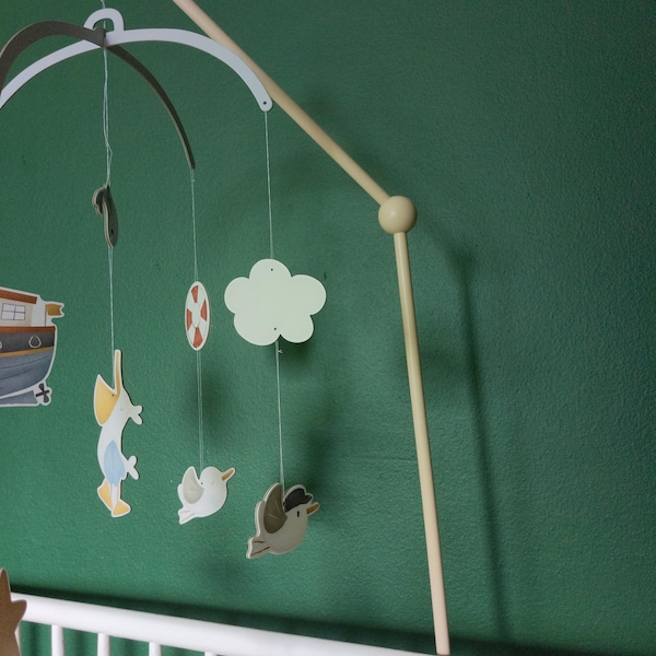 Baby Mobile Arm / Holder, Wooden Baby Mobile Stand, Crib Baby Mobile ...