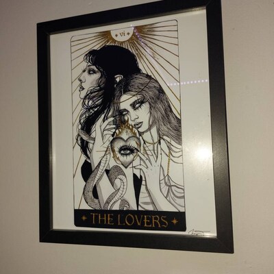 The Lovers Tarot Card Art Print - Etsy