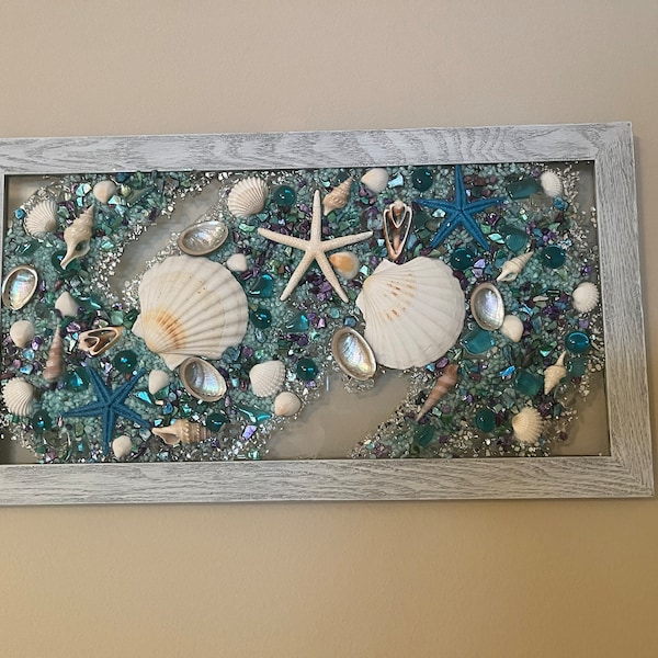 Seashell Decor/seaglass Wallart/beach Wall Art/coastal Decor/ocean ...