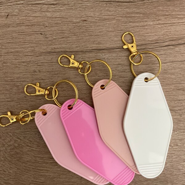 Blank Motel Keychains | Customizable Keychain Blanks, Vintage Keychain ...
