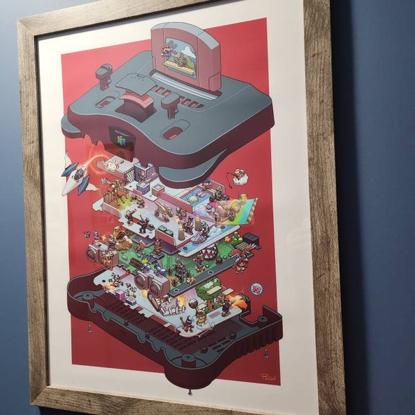N64 Exploded Diagram: Retro Gaming Art Print - Etsy