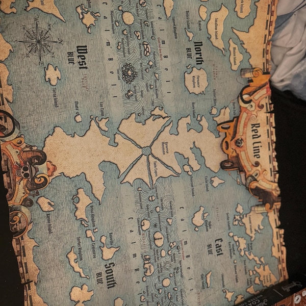 Anime One Piece World Map, Wrapped Canvas Map, World Map, Wrapped ...