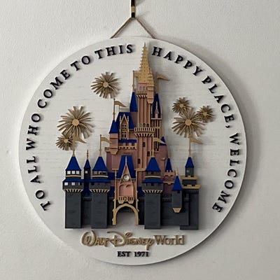 It's A Small World Sign Small World Clock Face Fantasyland Decor Disney ...