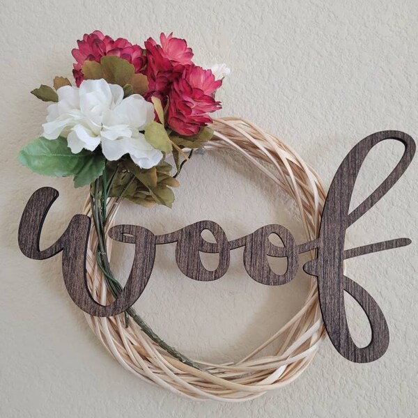 Woof Word Cut Out, Laser Cut, Wood Words, Wood Cut Word, Wall Wood ...