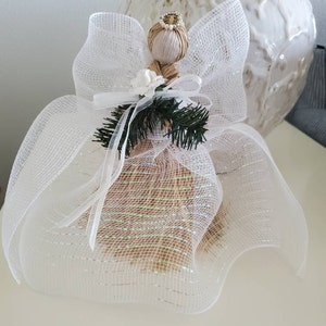 Christmas Tree Topper Raffia Angel Tree Topper Cream & | Etsy