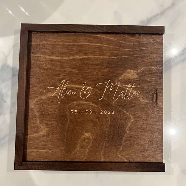 4x6 Wood Print Box | 4x6 Photo Box for Photos and USB Drive (15x10 Cm ...