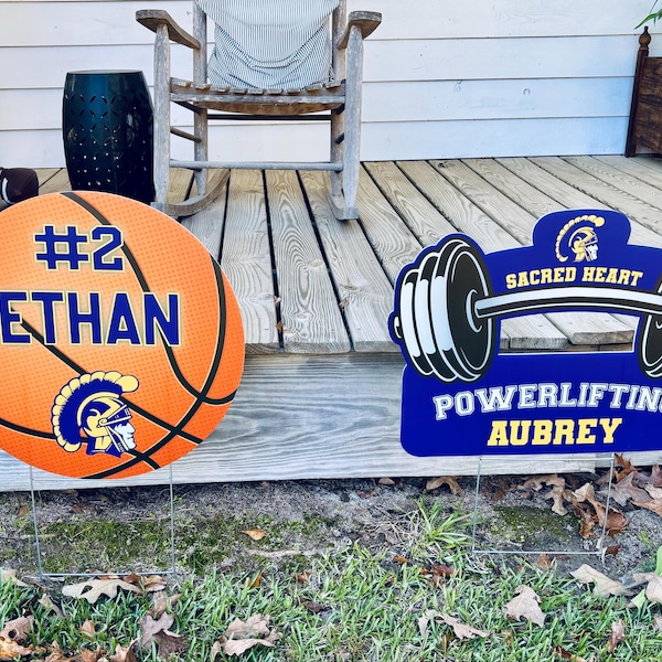 Basketball Sport Cut-out Yard Sign 22x22 With H-stake - Coroplast ...