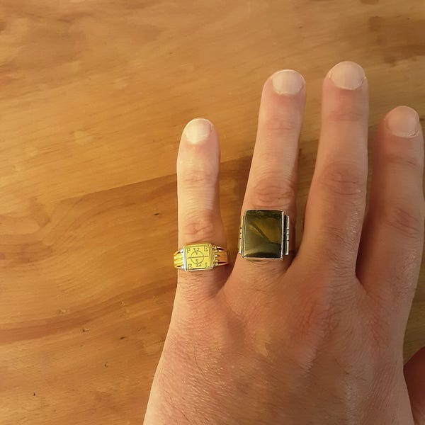 Mickey Mouse Ring Sterling Silver Ring Signet Ring Mickey Ring Engraved ...