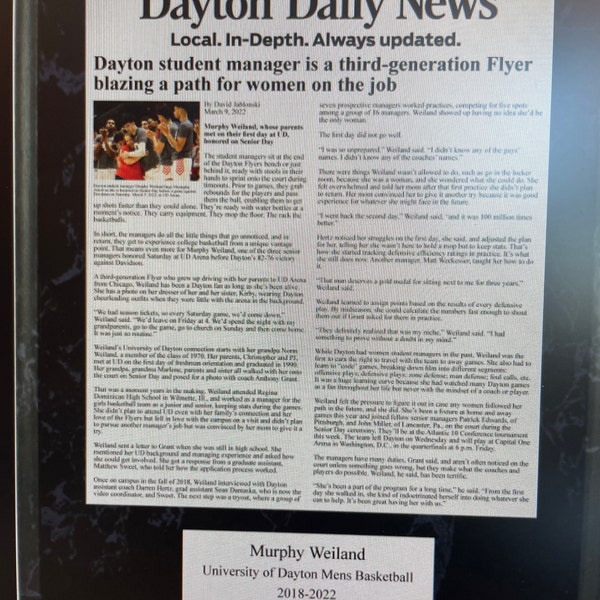 Personalized Newspaper Plaque - Simply Provide the Article and Optional ...