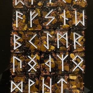 Magical Sparkle Glitter Bling Elder Futhark Viking Resin Runes by KJ ...