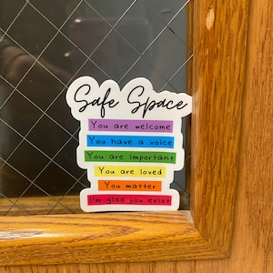 Safe Space,pride Stickers, Laptop Stickers,water Bottle Stickers ...
