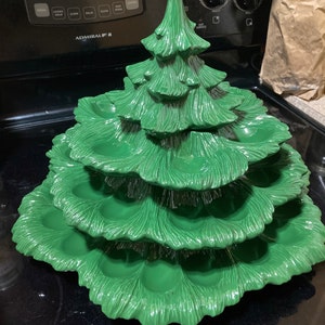 Duncan Hors Doeuvre Deviled Egg Ceramic Christmas Tree in a Beautiful Traditional Green Glaze - Etsy