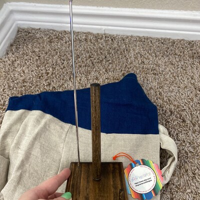 Thread Holder Large Spool Cone Dispenser Easy Change Wood Stand Sewing ...