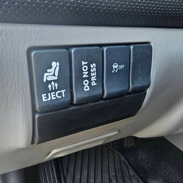 Do Not Press Button Decal, Car Decal, Eject Passenger Button, Blank ...