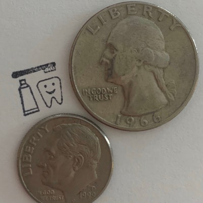 Stamp Mini Tooth Toothbrush Toothpaste Tooth Care Dentist - Etsy