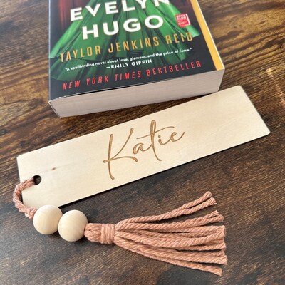 PERSONALIZED Wooden Bookmarks With Tassel - Etsy