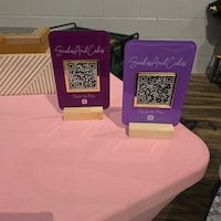 Mini QR Code Social Media Display Sign Facebook Instagram Business Sign ...