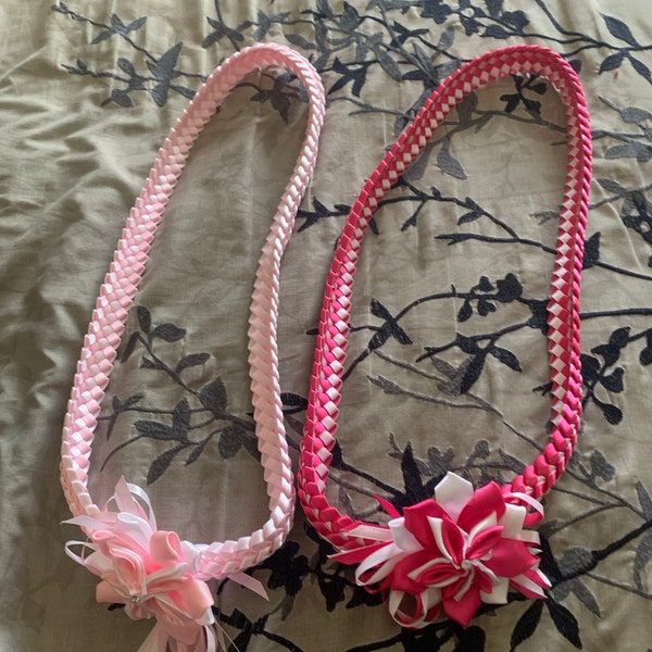 Double Braid Ribbon Lei With Flower - Etsy